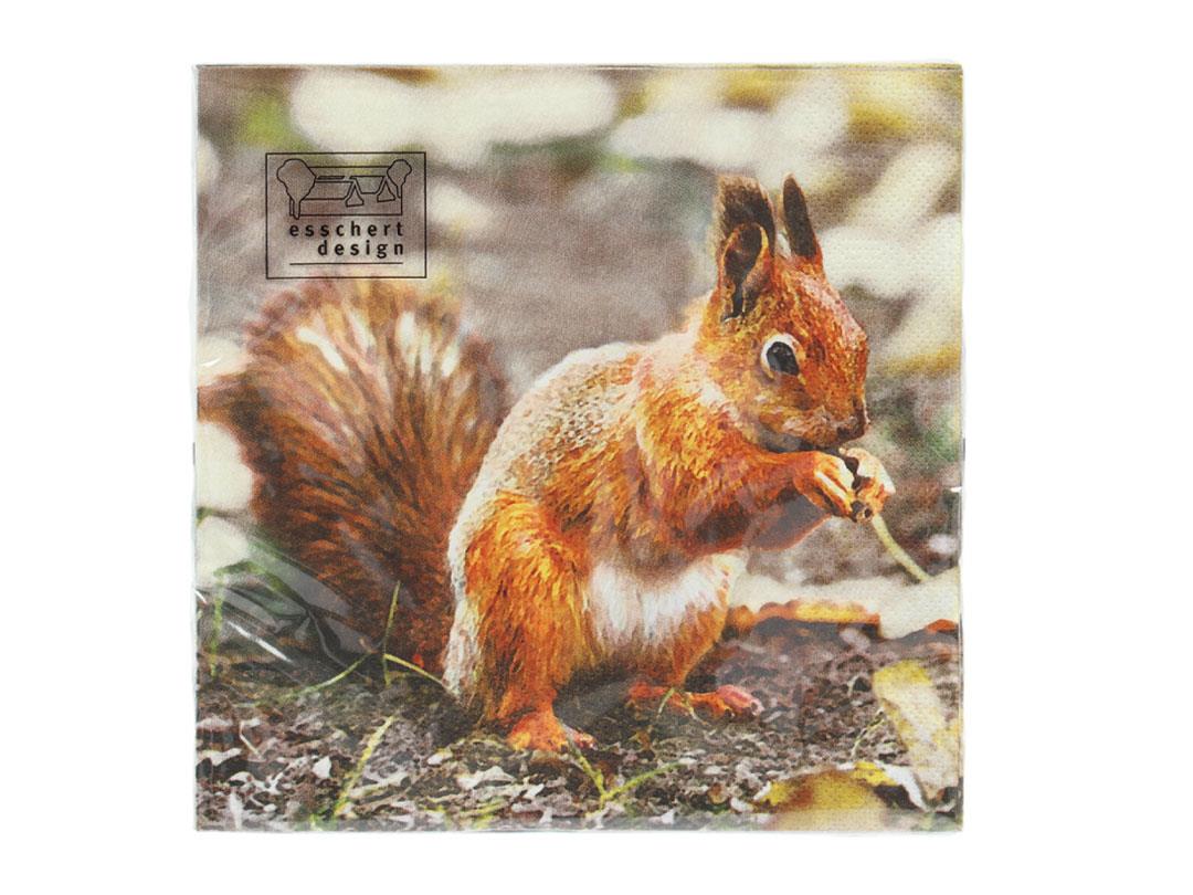 Fallen Fruits FSC Paper Napkins - Robin & Squirrels – Chubby Mealworms UK